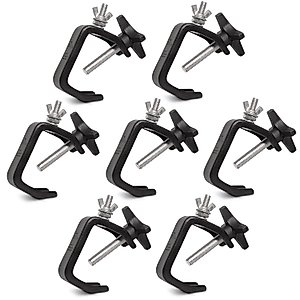 8) CHAUVET CLP-03 Standard 6" C-Clamps DJ Truss Light Mounting | 44 lbs Capacity