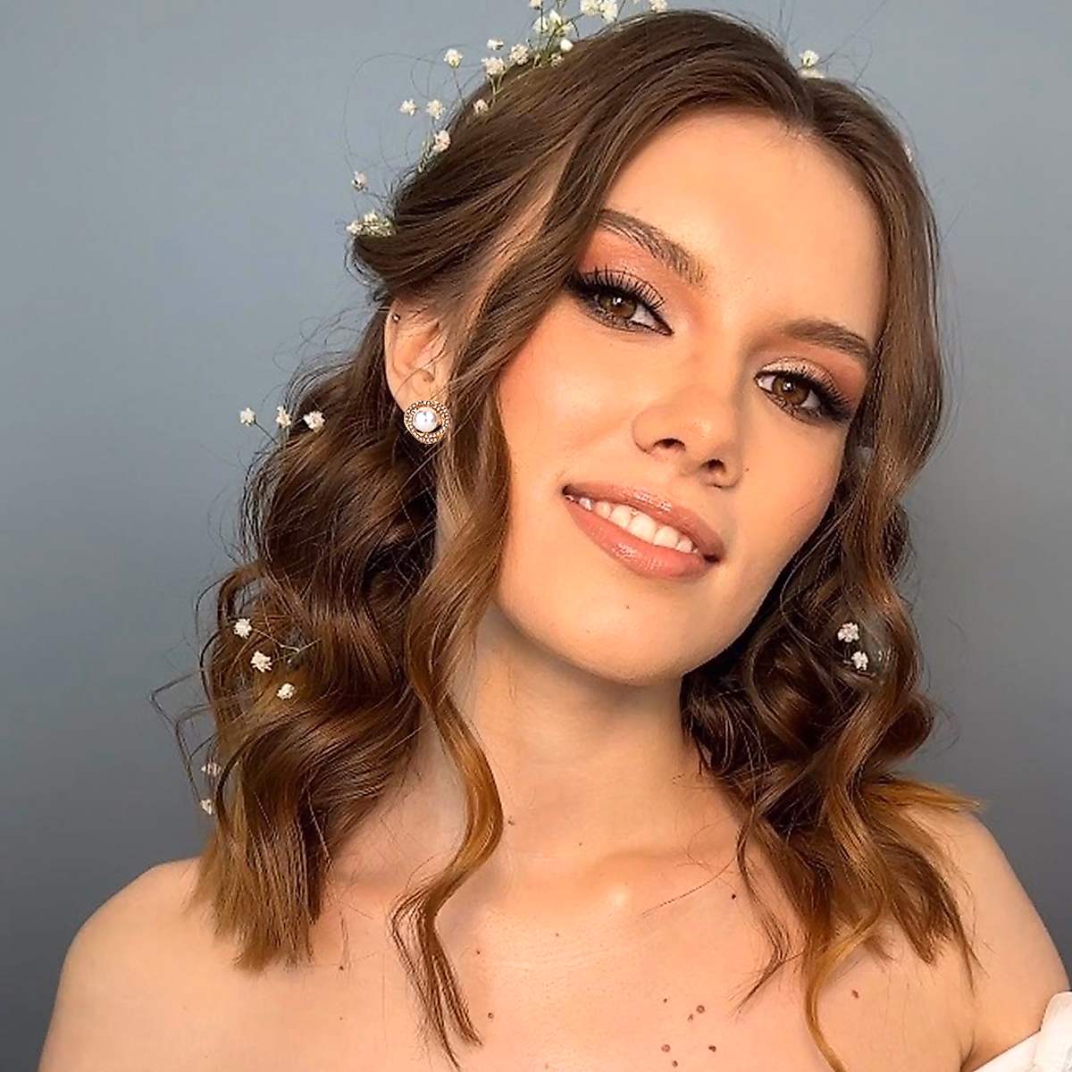 HAIAISO 6 Pairs Clip On Earrings Cubic Zirconia Pearl Knot Twist Clip On Earrings Non Pierced for Women Clip Earrings Set