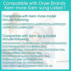 DC61-02627A Dryer Parts Dryer Replace for Samsung 2069516 Moisture Sensor Plate Bar for Samsung Replacement Part (2Pcs)