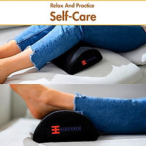 Kintorex Foot Rest for Under Desk at Work Adjustable Height Memory Foam with Washable Cover-Comfortable Footrest, Foot Stool for Car, Home & Office to Relieve Back, Lumbar, Knee Pain