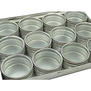 12-Pieces Clear Top Round Aluminum Storage Container Set 1.5" Diameter Mini DIY Favour Boxes