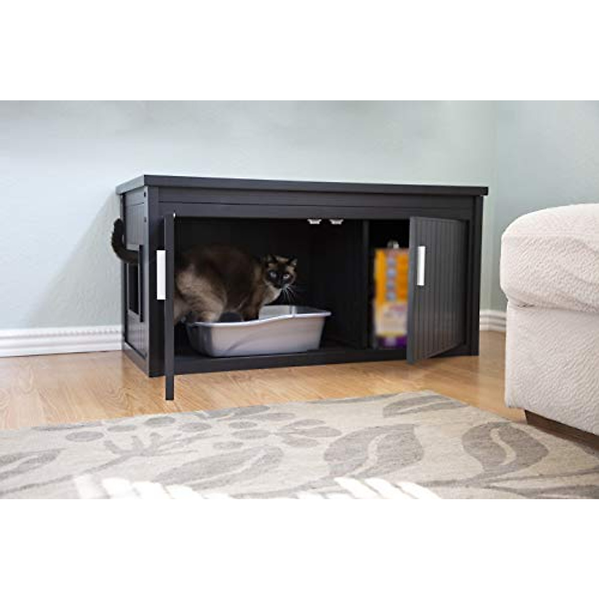 New Age Pet ECOFLEX® LitterLoo Bench Litter Box Cover -Espresso