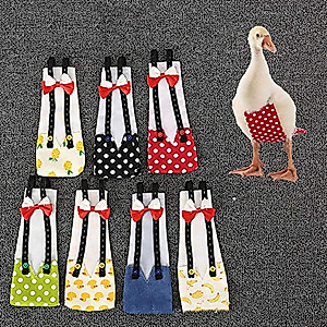 ABCD Chicken Diapers, Duck Diapers, Adjustable Chicken Diapers, Washable and Reusable, Chicken Costumes with Bows (Banana, M)