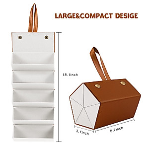 CHZZMS 2 Pack Travel Sunglass Organizer Case,Multiple Pairs Eyeglasses Storage Case Hanging Eyewear Holder (black red+brown)