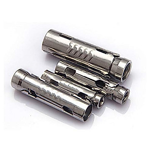 L-A M6 304 Stainless Steel Expansion Tube Anchor Expansion Pipe Internal Expansion Bolt M6 for Solid Wall and Drywall Anchor(5 Pcs), silver