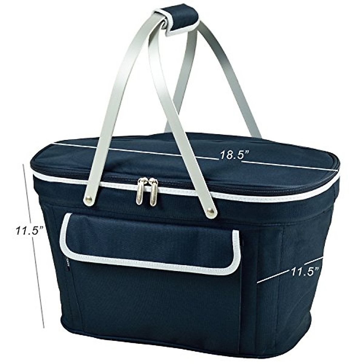 Picnic at Ascot Patented Insulated Folding Picnic Basket Cooler- Designed & Quality Approved in the USA