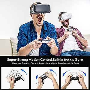 UeeVii Wireless PS4 Controller with Strike Pack, Game Controllers for Playstation 4/PS4 Pro/PS4 Slim with Back Paddles for Custom Mapping Dual Shock Six-axis Audio Touch Pad Function 1000mAh Battery
