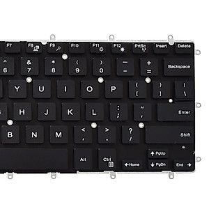 SUNMALL Replacement Keyboard Compatible with Dell Inspiron 5368 5378 5370 5578 5579, Inspiron 7368 7370 7373 7375 7378 7460 7560 7570 7572 7573 7579 Laptop Black US Layout(No Backlight)