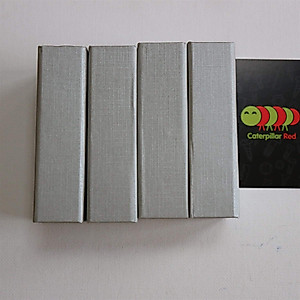 Caterpillar Red 4 x Magnetic USB Presentation Gift Boxes, Silver Grey Color, Flash Drives, Removable Drives, Wedding USB Box, Wedding Presentation Gift Box, Photography, 4, Present Gift