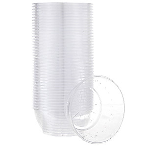 PLASTICPRO 6 ounce Premium Heavy Weight Crystal Clear Disposable Hard Plastic Dessert Size Party Bowls Pack of 40