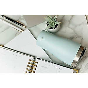 Simple Modern Tumbler with Clear Flip Lid and Straw | Reusable Insulated Water Bottle Stainless Steel Travel Mug | Slim Cruiser Collection | 32oz, Ombre: Sorbet