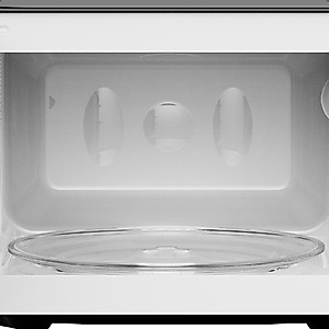 West Bend EM720CPI-PMB 0.7 Cubic Foot Capacity 700 Watt Compact Countertop Microwave Oven Kitchen Appliance with 8.5 Inch Round Turntable, Black