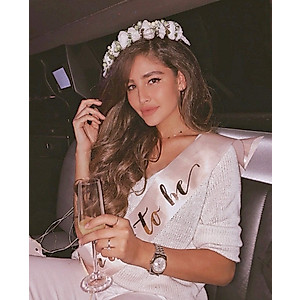 xo, Fetti Rose Gold Bachelorette Party Sash - Bride To Be | Bachelorette Party Decorations - Sash for Bride | Bridal Shower Gift | Engagement Party Decoration | Bach Favor