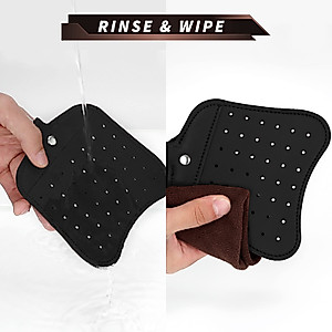 Foxany Leather Fly Swatter, Telescopic Fly Swatters Heavy Duty Set, Flexible Manual Flyswatters Pack, Extendable Swatter with Long Metal Handle for Indoor Outdoor, 2 Pack