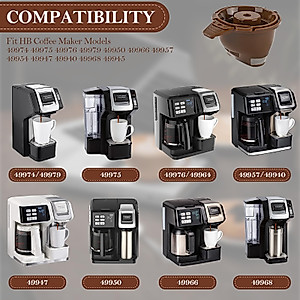 ChangTa Single Serve Ground coffee Brew Basket for Hamilton Beach Flex Brew Replacement Parts 49974 49975 49976 49979 49957 49954 49947 49940 49950 49966 49968 Reusable Coffee Filter Brown (1 Pack)