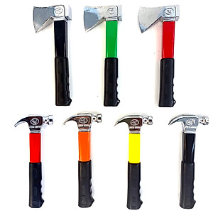 Meiegens Open Flame Butane Lighter, Axe Hammer Shaped Butane Lighter,Refillable Novelty Tool Lighter for Outdoor Indoor(Without Gas) (Hammer Red)