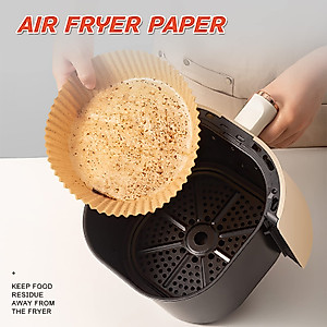 Air Fryer Disposable Paper Liner, Hendoct Air Fryer Liners, 100pcs Parchment Paper Liners for Air Fryer, Non-stick, Oil-Proof Air Fryer Paper Liners (7.9inches)