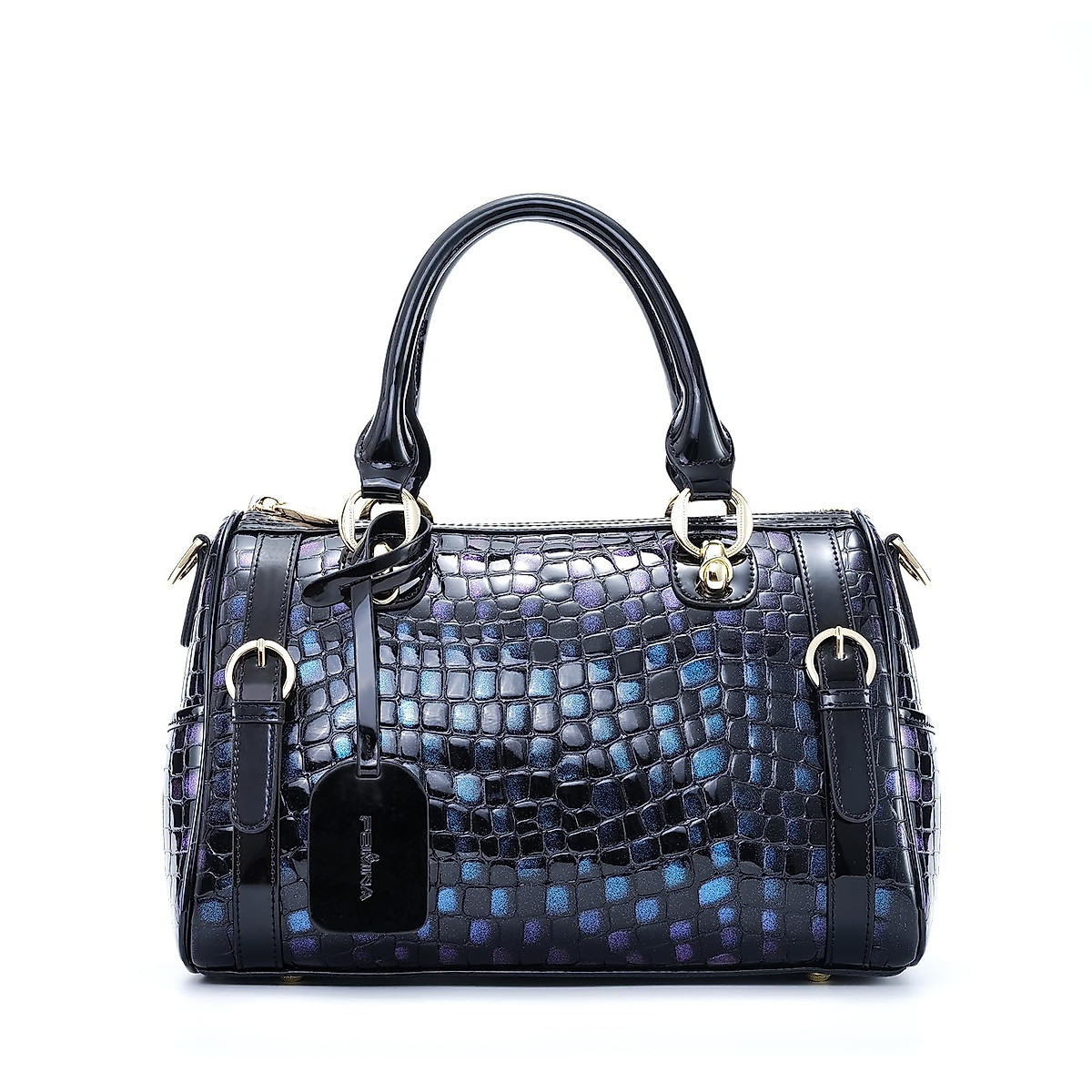 FEIMINA High-End Genuine Leather Shoulder Bag for Women, Stylish Handbag for Ladies, Refined Tote Purse, Crossbody Bag (Blue)