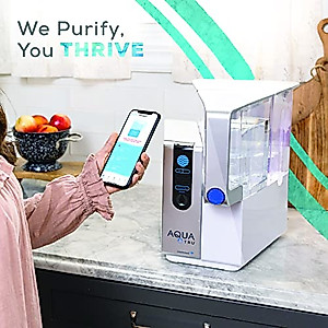AquaTru Alkaline Connect Smart Countertop Water Purifier for PFAS & Other Contaminants with App | No Plumbing or Installation Required | BPA Free