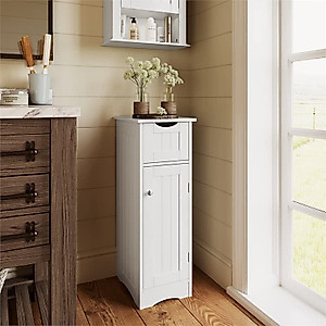 RiverRidge, White Ashland Slim Cabinet with Drawer, Size