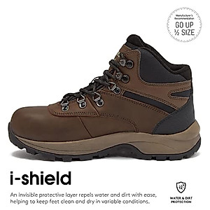 HI-TEC Altitude VI I WP Leather Waterproof Women's Hiking Boots, Trail and Backpacking Shoes - Dark Brown Tan, 11 Medium