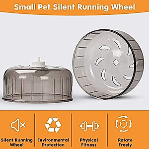 Silent Hamster Exercise Wheels Hamster Toys Hamster Wheels 5.2 inches Hamster Ball Small Pet Running Toy Ball Gerbils Mice Rat Guinea Pig Hamster Cage Accessories