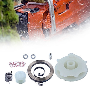CDIYTOOL Chainsaw Recoil Starter Pulley Spring Kit for Po-Ulan PP4218 PP4620AV PPB4018 SM4218AV Chain Saw 530071966 with Recoil Spring W/Hub, Starter Rope, Bolt w/Washer Replacement Parts