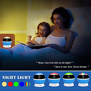 HONGID Dinosaur Night Light for Kids,Night Light Projector Built-in 12 Light Songs 360 Degree Rotating 16 Colorful Lights for Children Kids Birthday, Parties.Baby Stuff