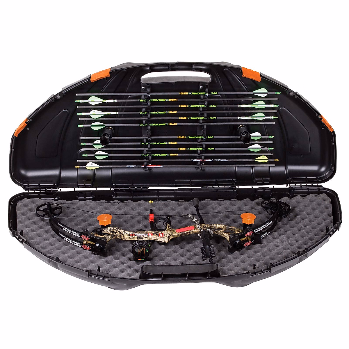 Field Logic Black Hole Archery Target 18" and Flambeau Outdoors 6461SC Safe Shot Bow Case | Portable Archery Target and Bow Storage Case