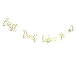 Last Trail Before The Veil Banners - Hiking Bachelorette Party Decorations, Hiking Nautical Themed Bachelorette Hanging Ornaments, Mountain Revel Garland, Adventure Party Decor Supplies, Cabin Bachelorette Party Decorations