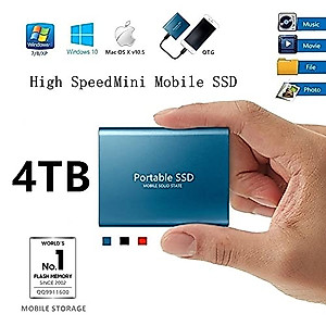 AOOF High Speed SSD Mobile Hard Disk 500GB 1TB 2TB 4TB 6TB 8TB 2TB. Blue