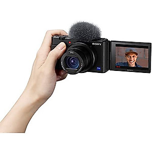 Sony ZV-1 Digital Camera (Black) with Streamer/Vlogging Kit. Includes: SanDisk Extreme 64GB Card, 12” Grispter Tripod, Carrying Case, and More.