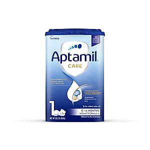 Aptamil Care Stage 1, Milk Based Powder Infant Formula, Also for C-Section Born Babies, with DHA & ARA, Omega 3 & 6, Prebiotics, Contains No Palm Oil, 28.2 Ounces