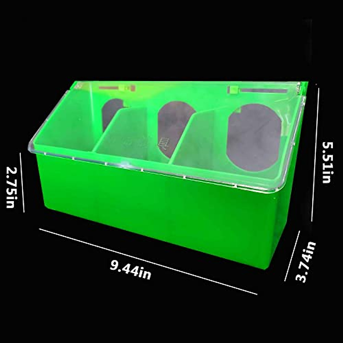 Pigeon Feeder Quail Feeder Water 2 Pack Bird Chicken Duck Feeder with 3 Hole Pet Bowls & Feeders Eat Food (Three Hole)