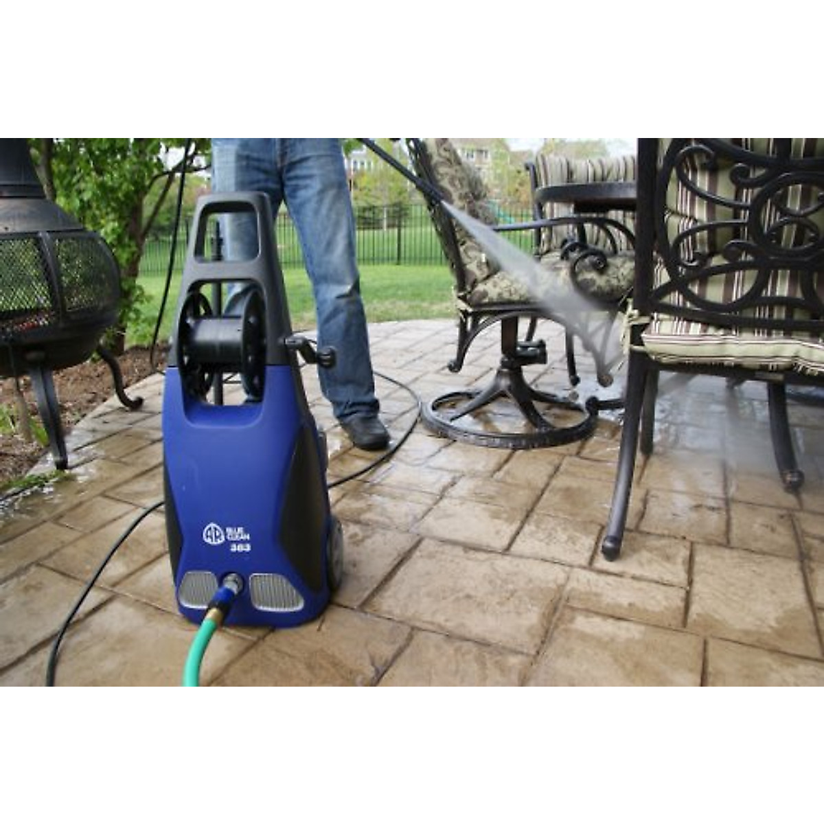 AR Blue Clean AR383 Electric Pressure Washer, Spray Gun, Wand