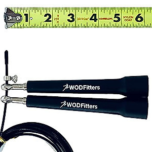 WODFitters Ultra Speed Cable Jump Rope - Adjustable Speed Rope for Double Unders