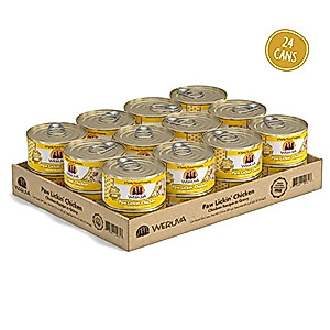 Weruva Classic Cat Food, Paw Lickin’ Chicken with Chicken Breast in Gravy, 3oz Can (Pack of 24)