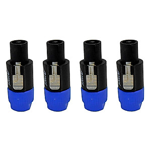 Audio2000'S ACC31A1P2 4-Pack Speakon Male to 1/4" TS Jack Adapters