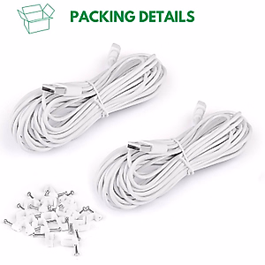 Zeshbit 2Pack 25ft/7.5m Power Cable for Blink Mini Security Camera, Extension USB Cable Continuously Charging Your Blink Mini Indoor Plug-in Smart Camera (Plug and Camera are Not Included)