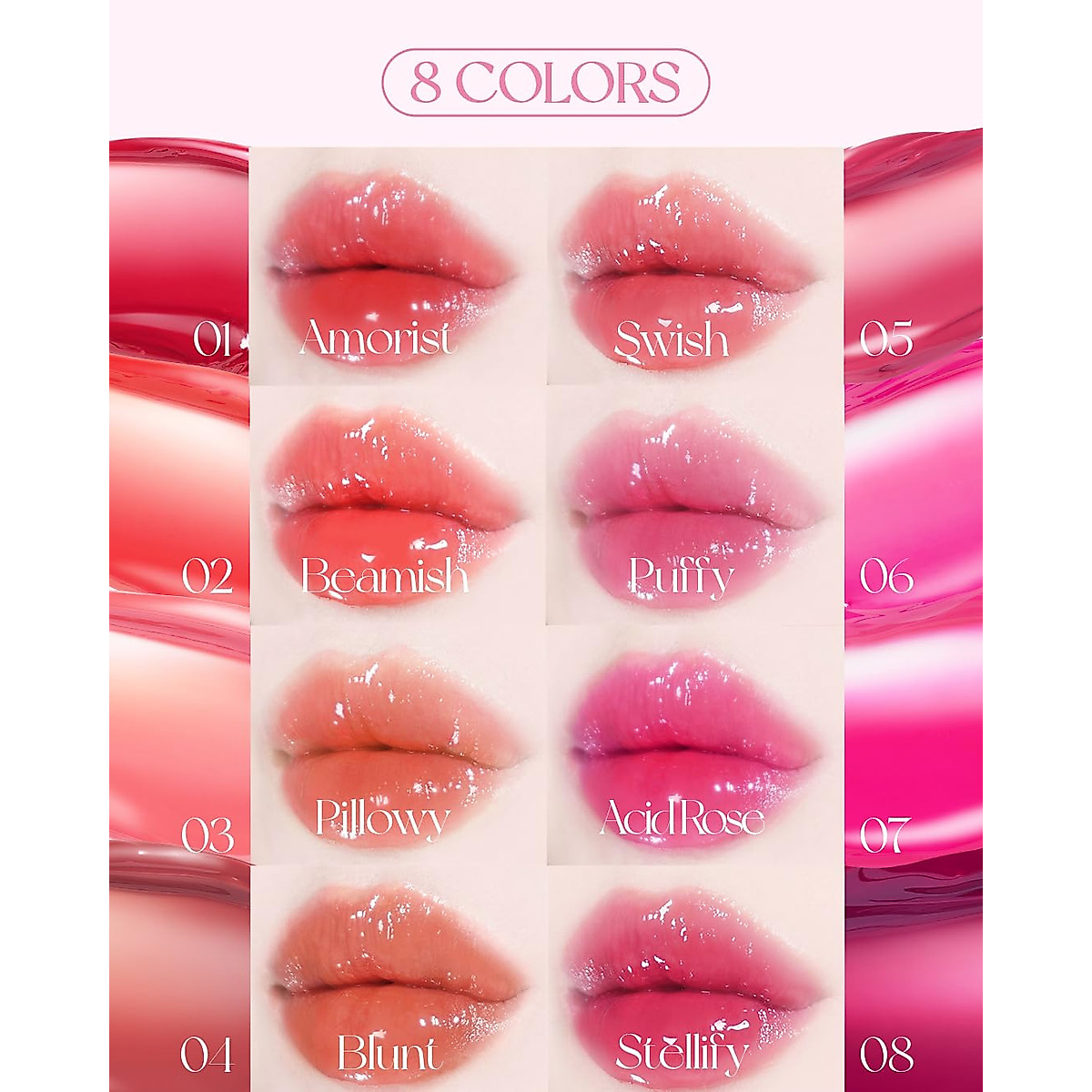 HOLIKA HOLIKA Heart Crush Bare Glaze Tint - K-Beauty Girlish & Juicy Color Lip Tint with Moisture Essence, Long-Lasting Moisture & High Shine, 0.1 fl.oz. (05 SWISH)