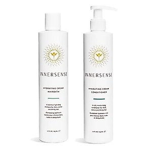 INNERSENSE Organic Beauty - Natural Hydrating Hairbath Shampoo + Hydrating Cream Conditioner | Non-Toxic, Cruelty-Free, Clean Haircare (10oz)