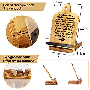Godmother Gifts from Godchild Godmother Gifts Cookbook Stand, Godmother Birthday Gifts and Godmother Proposal Baptism Gifts to My Godmother Gifts Kitchen Recipe Book Stand C-003