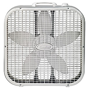 Lasko 20 INCH Box Fan with SAVESMART technology, WHITE