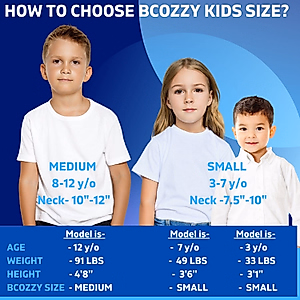 BCOZZY Kids Bundle- 2 Travel Neck Pillows for Toddlers- Super Soft Head, Neck, and Chin Support, for Comfortable Sleep in Car Seat Booster and Plane- Washable, Light Blue, Navy