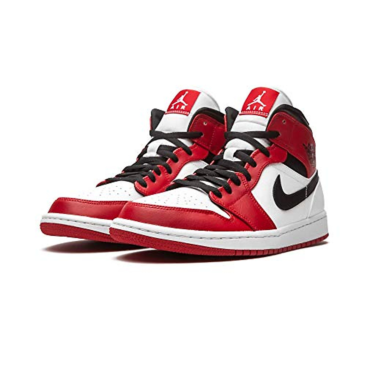 Nike Men's Air Jordan 1 Mid Chicago 2020", White/Gym Red/Black, 12