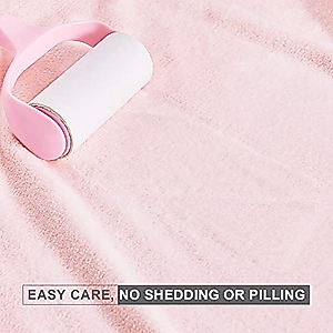 StangH Baby Blankets Throw Size - Super Soft Cozy Fleece Flannel Blanket for Couch/Chair, Plush Fuzzy Lightweight Microfiber Dog Blanket, (Throw Size 50 x 60, Pink)