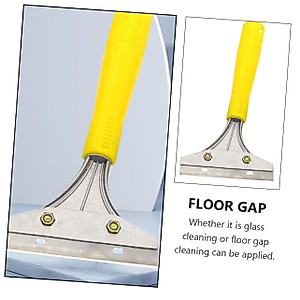 Mikinona 4pcs Cleaning Blade Stovetop Griddle Grill Scraper Utility Scraper Wall Scraper Paint Scraper Floor Scraper Tile Tools Wallpaper Tools Floor Squeegee Yellow Aluminum Alloy