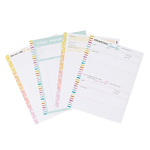 The Happy Planner Debt Payoff Tracker Classic Filler Paper - Journaling & Planner Accessories - Savvy Saver Theme - Financial Planning Paper - 40 Sheets