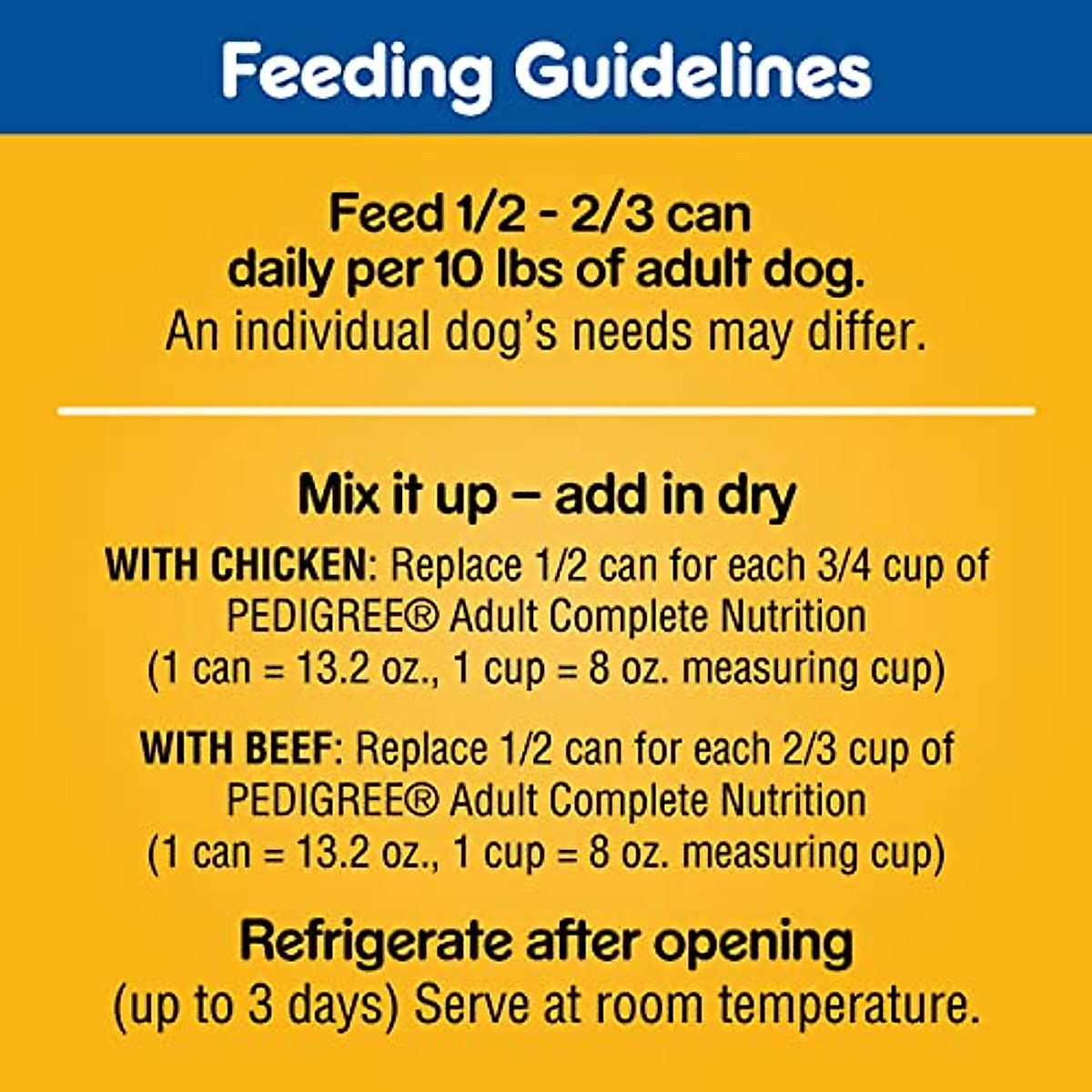PEDIGREE CHOPPED GROUND DINNER Adult Canned Soft Wet Dog Food Variety Pack, with Chicken and with Beef, 13.2 oz. Cans 12 Pack