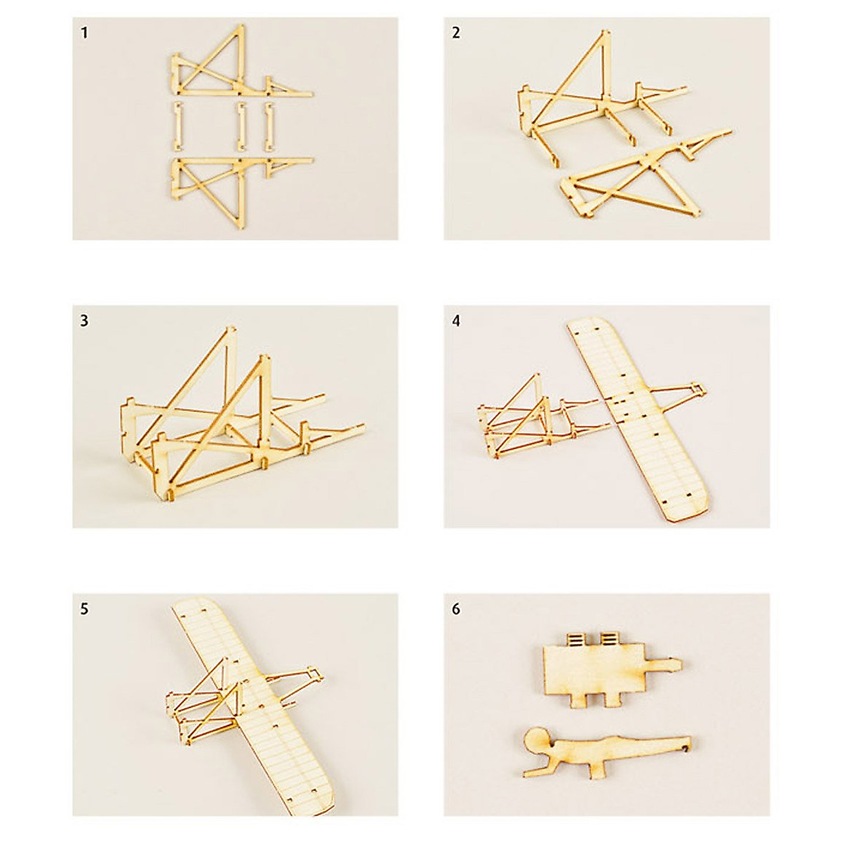 Desktop Wooden Model Kit Wright Flyer by YOUNGMODELER